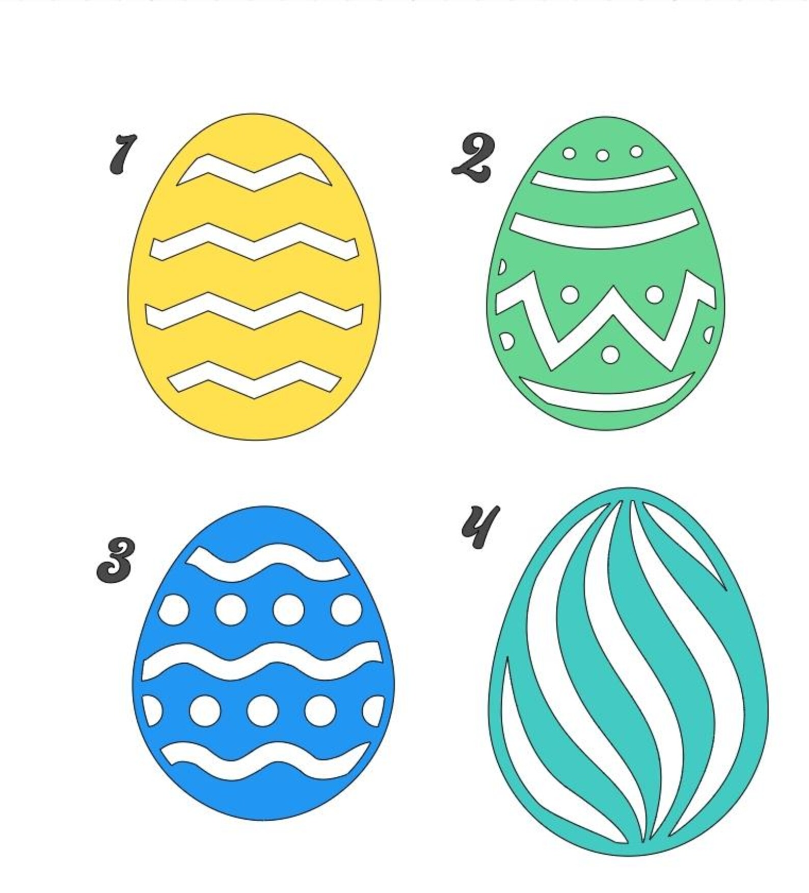 Easter Egg Decals | Easter Decor | Basket Decor | Easter | Egg Decals ...