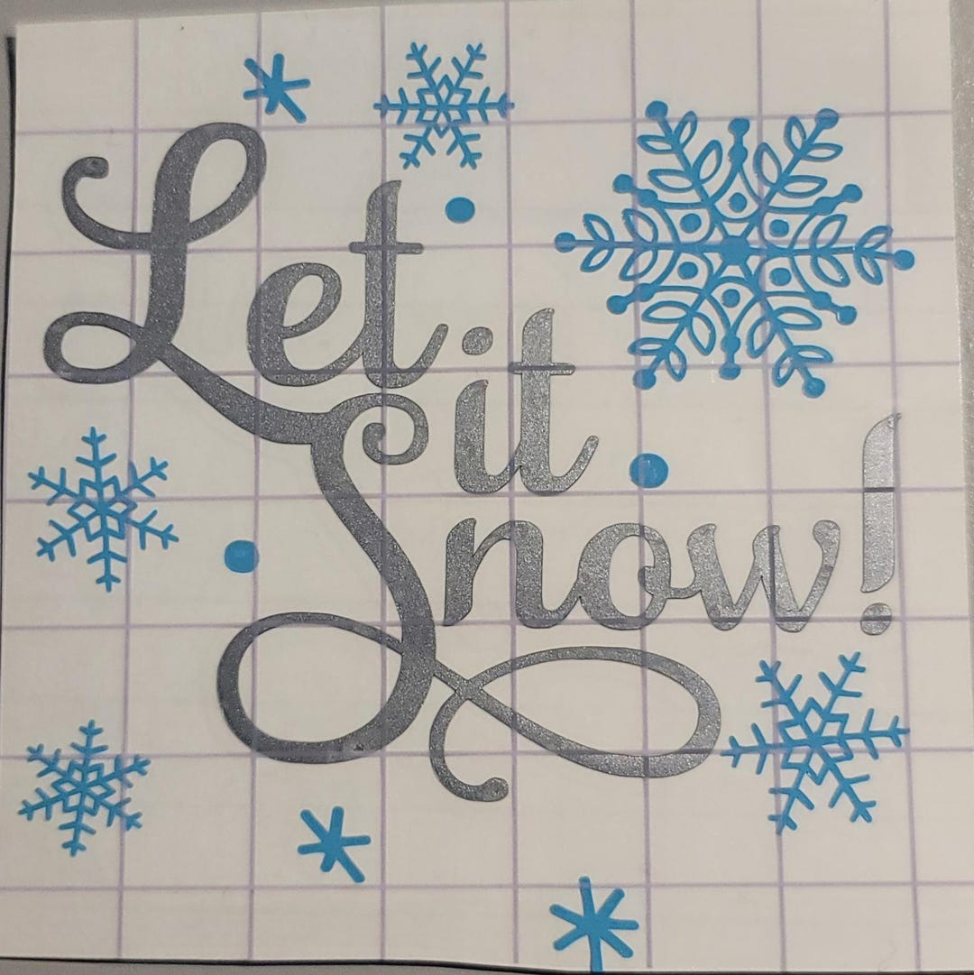 Let It Snow Decal | Ornament Decal | Christmas DIY | Snowflake Decal ...