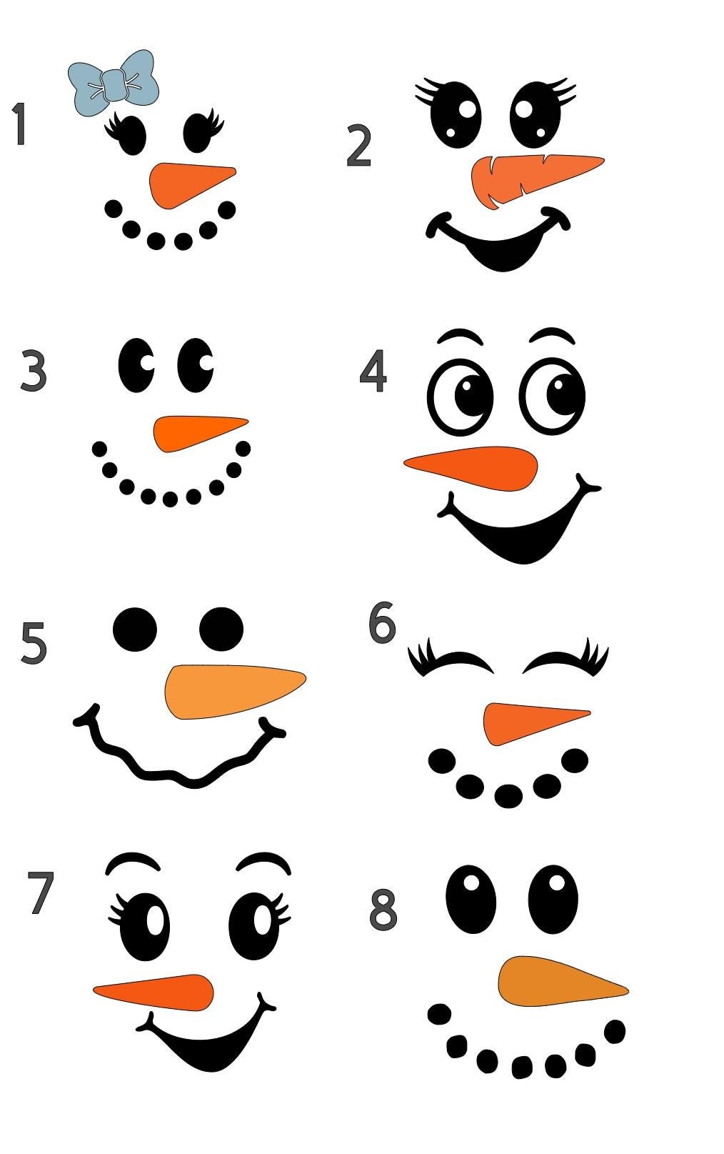 Set of 8 Snowman Decals | Ornamnet Decals | Wine Glass Decals | DIY ...