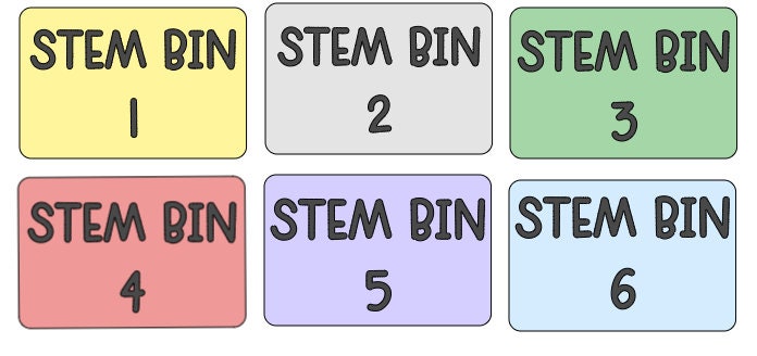 Stem Bin Decals Brain Bin Brain Bin Labels Classroom Organization Back ...