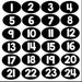 2 " Numbers for Classroom | Back to School | Vinyl Number Decals ...