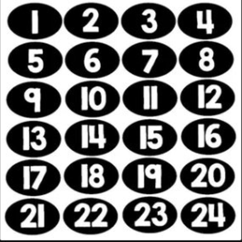 Number Label Stickers - Etsy