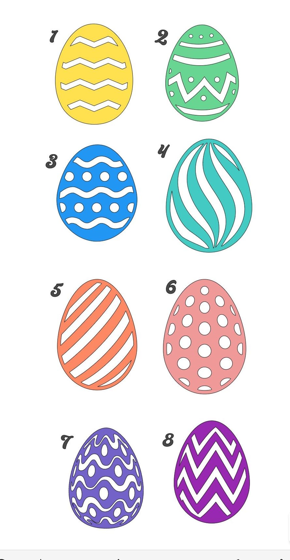 Easter Egg Decals | Easter Decor | Basket Decor | Easter | Egg Decals ...