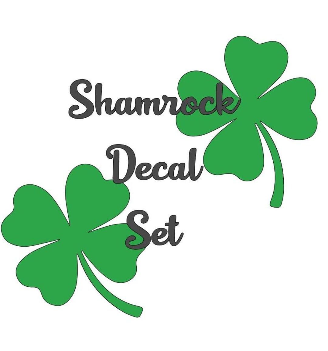 Shamrock Decal Set of 10 | 4 Leaf Clover | St. Patricks Day | Lucky ...