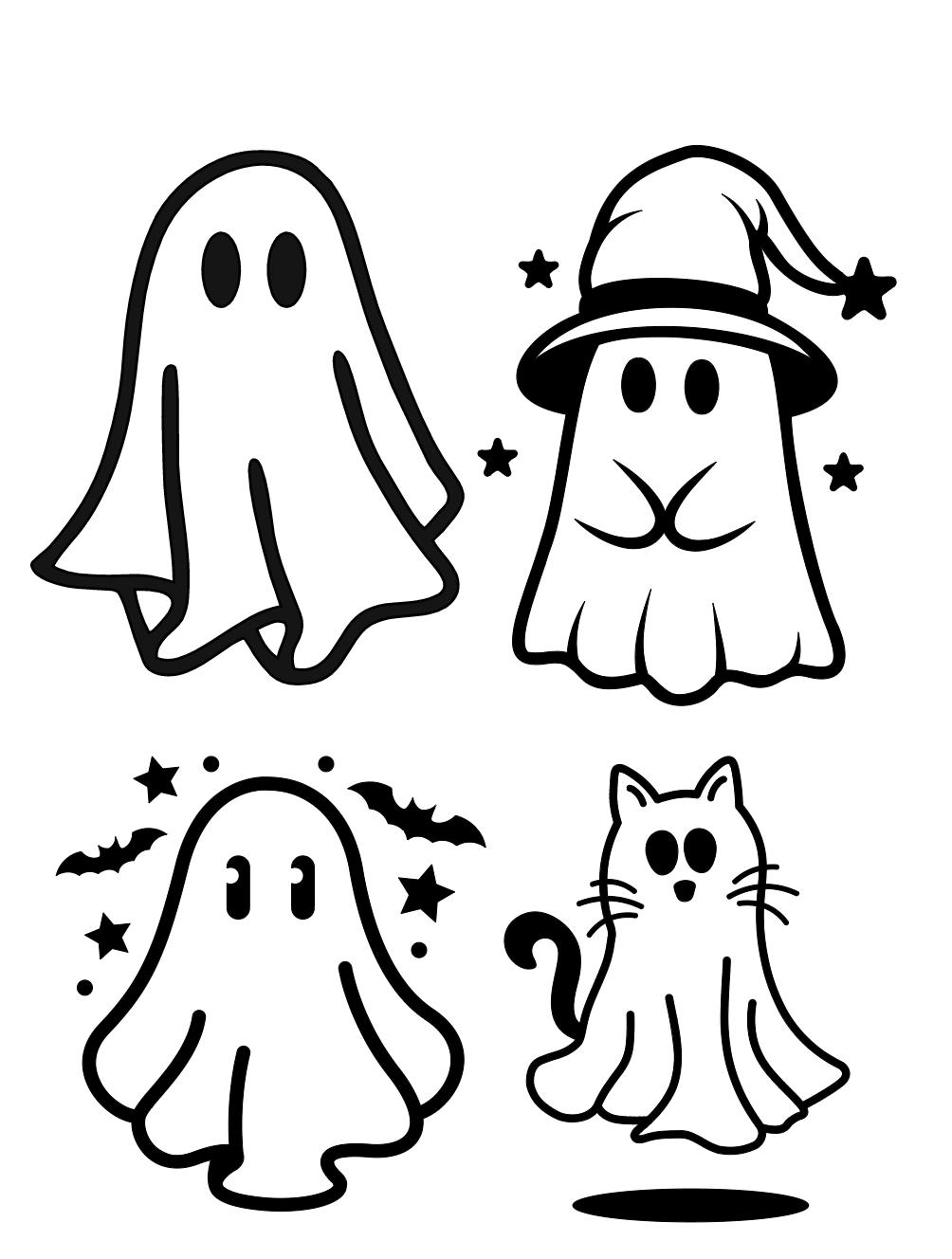 Vinyl Ghost Decals | Halloween Decals | Car, Tumbler and Laptop Decals ...