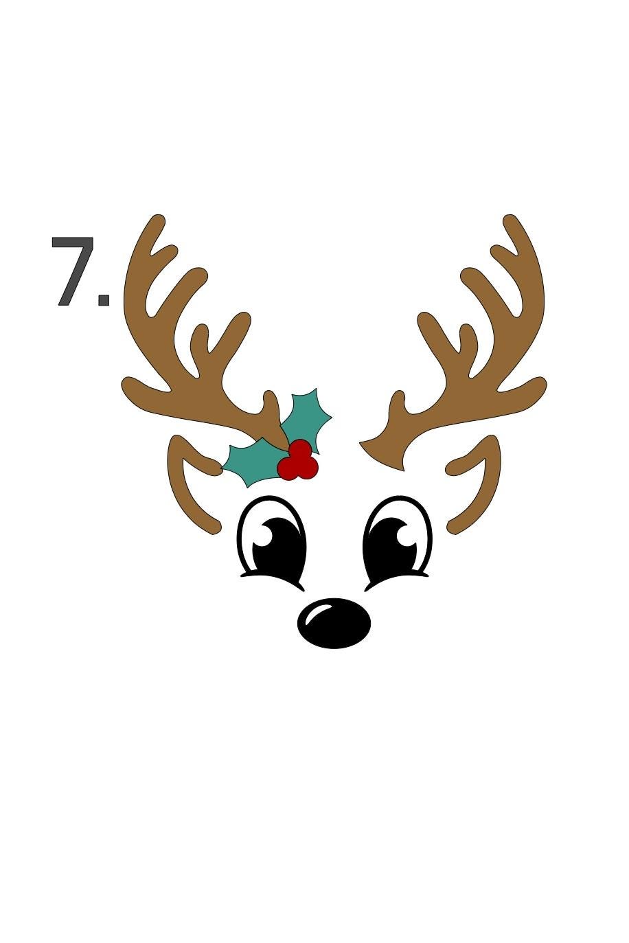 Reindeer Decals | Reindeer Face | Holiday Decals | Christmas | Mug ...