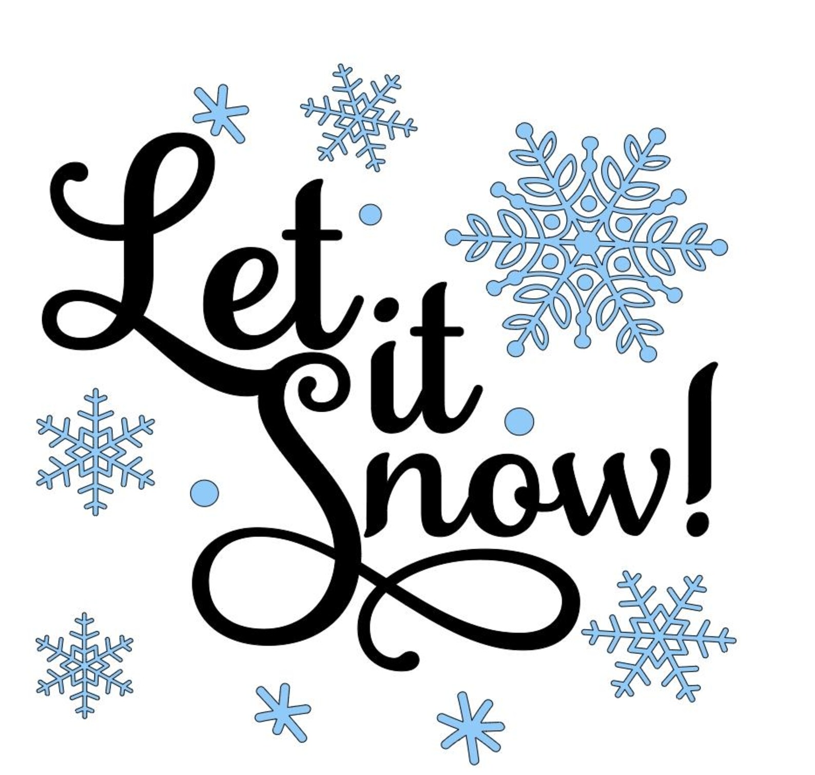 Let It Snow Decal | Ornament Decal | Christmas DIY | Snowflake Decal ...
