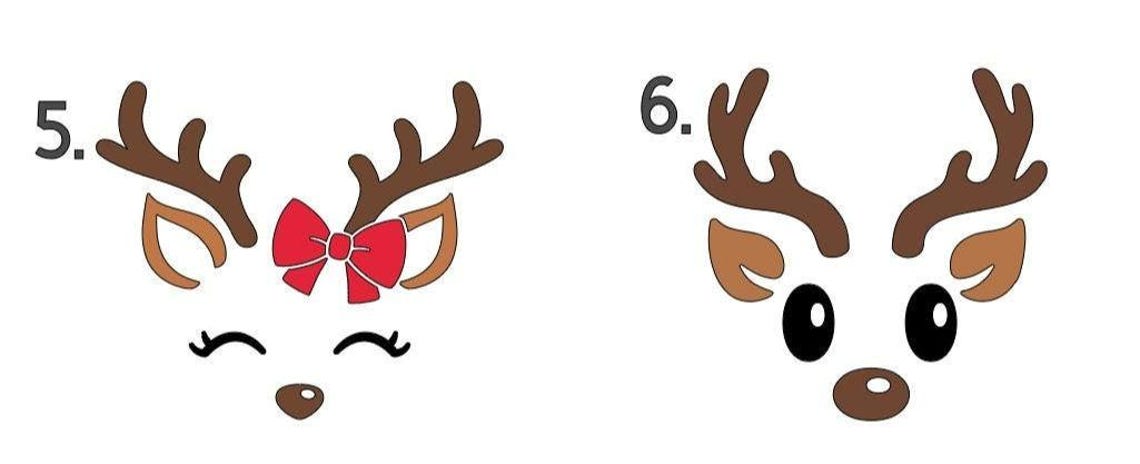Reindeer Decals | Reindeer Face | Holiday Decals | Christmas | Mug ...