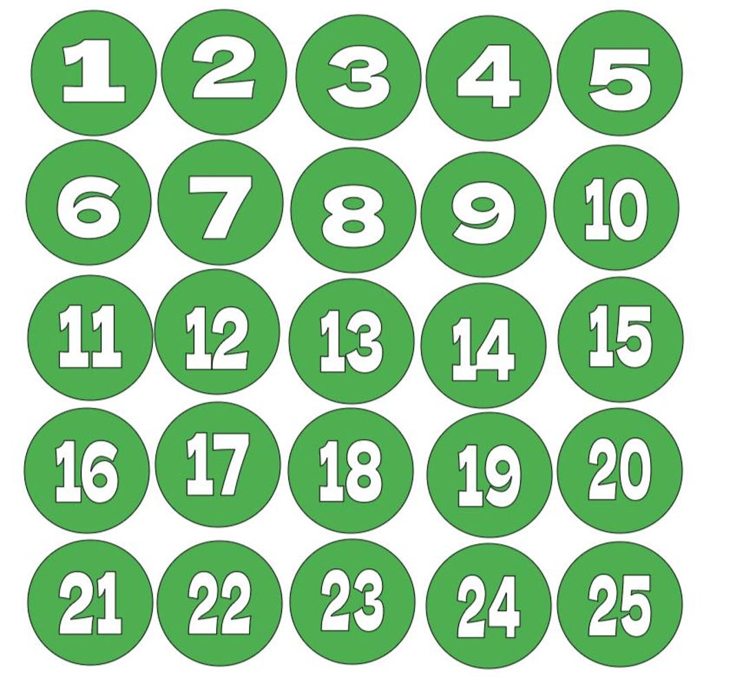 2 " Numbers for Classroom | Back to School | Vinyl Number Decals ...