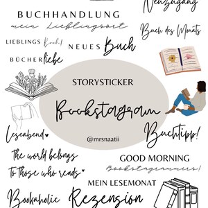 150 Instagram Story Sticker, Bookstagram Template, Bookworm Instagram ...