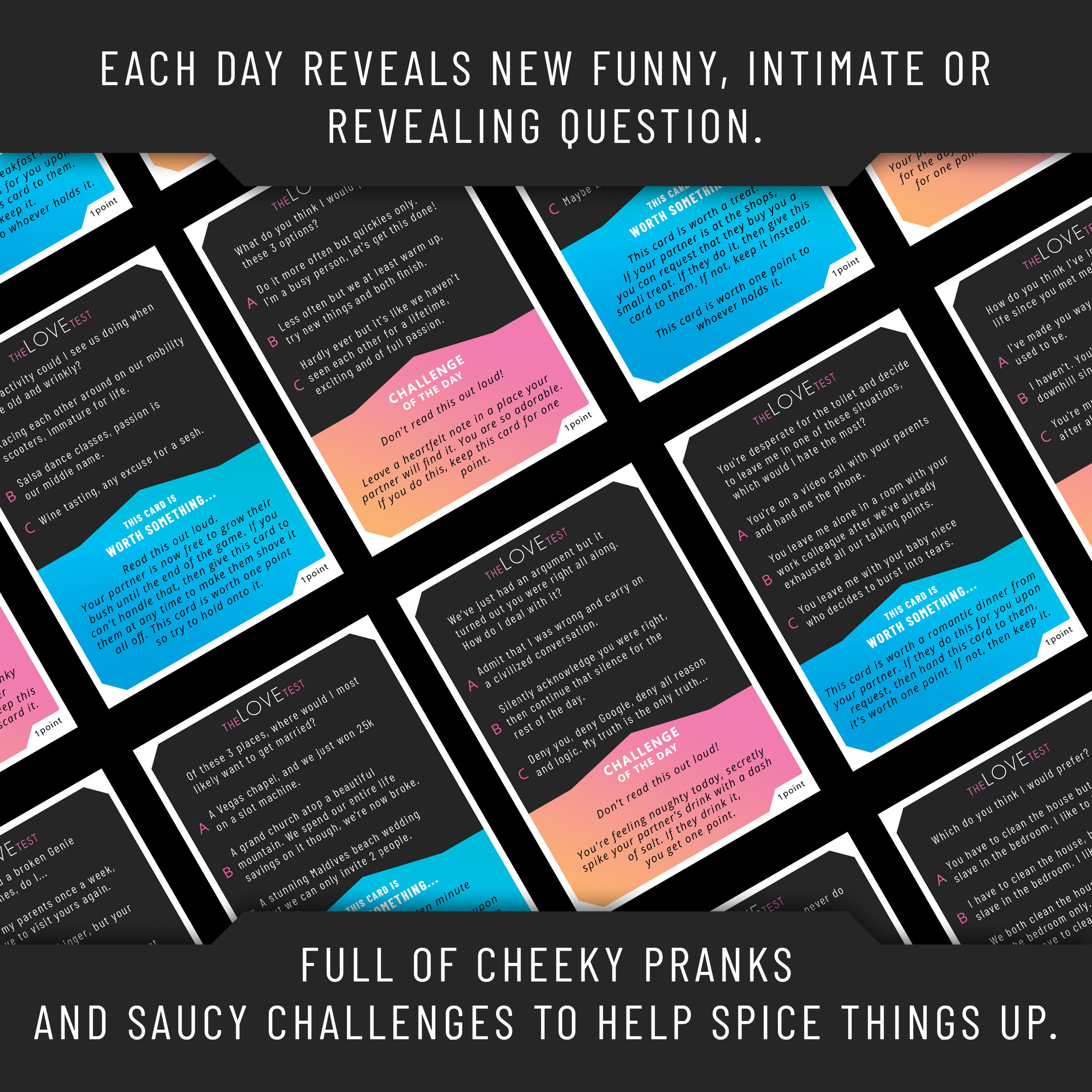 The Love Test- Couples Card Game | Anniversary Gift Ideas for Her and ...