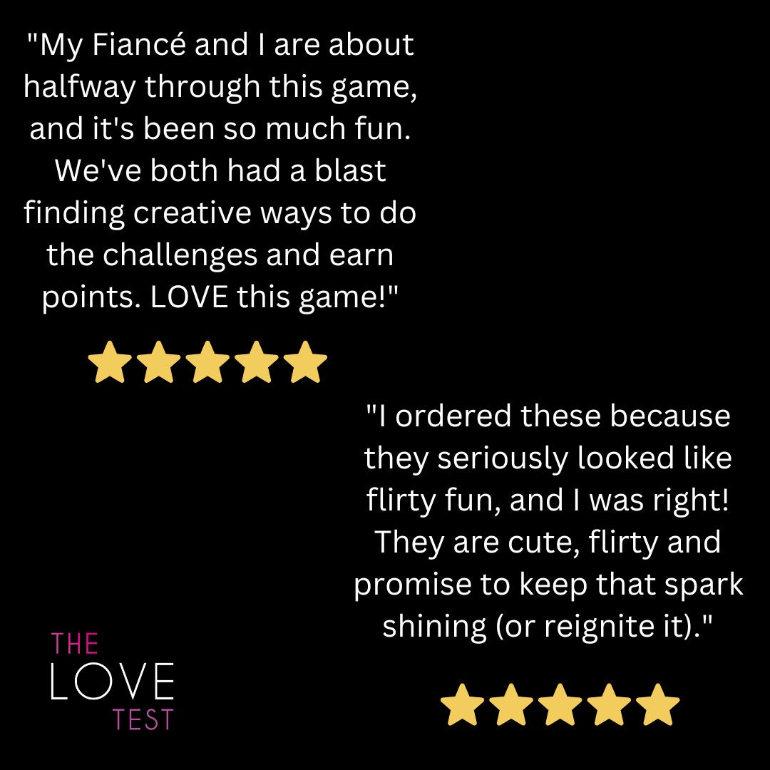 The Love Test- Couples Card Game | Anniversary Gift Ideas for Her and ...
