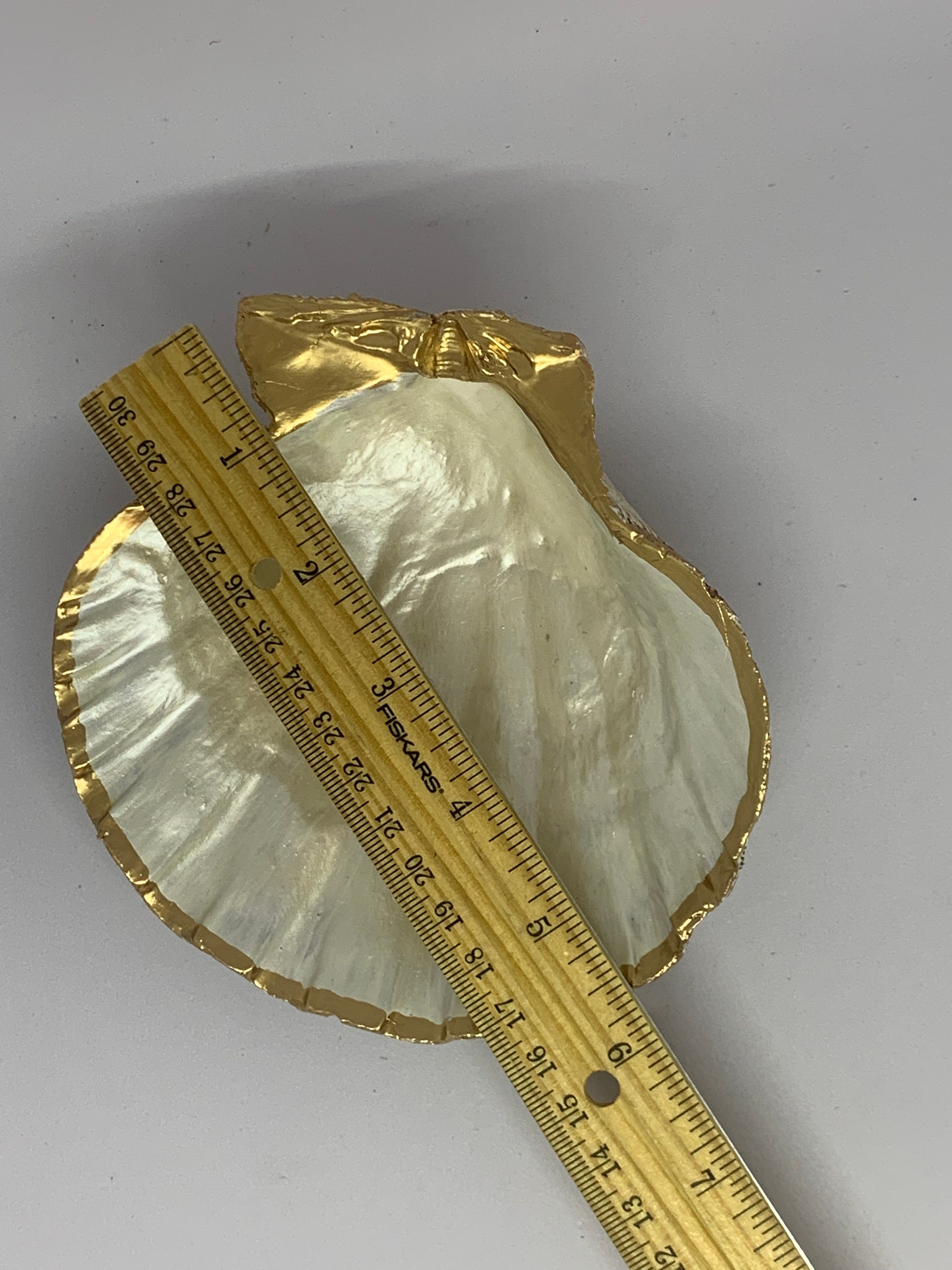 XL Gold Gilded Pearly Scallop Seashell Giant Scallop Shell - Etsy