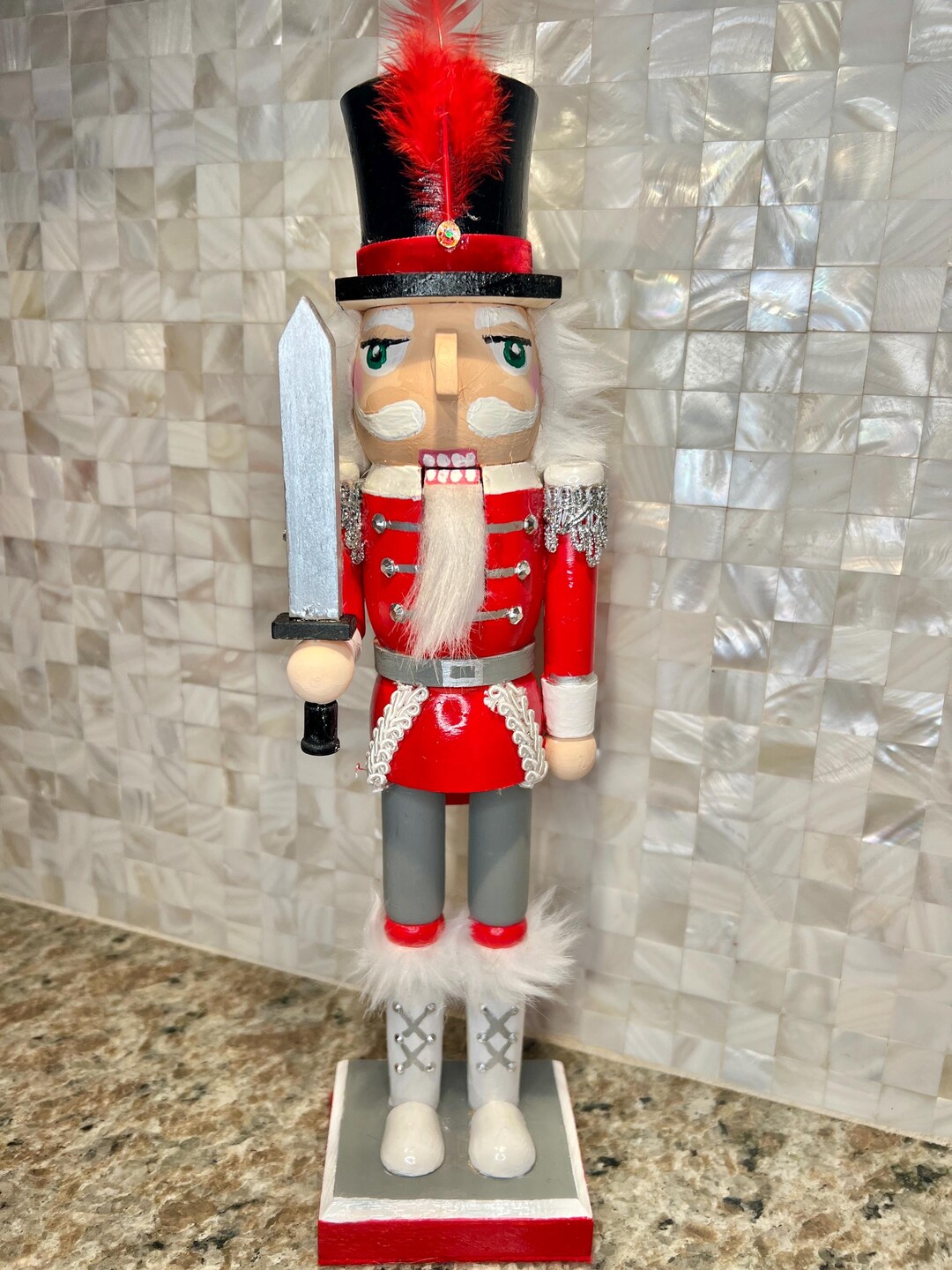 14” Ohio State Wooden Nutcracker Soldier With Sword* Buckeyes* OSU ...