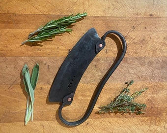 Hand Forged Herb Chopper Upcycled From Farrier's Rasp TRITAERBA - Etsy
