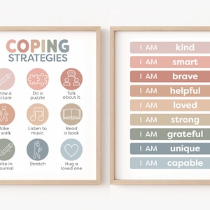 Calming Corner Posters | Feelings Chart, Coping Skills, Positive ...