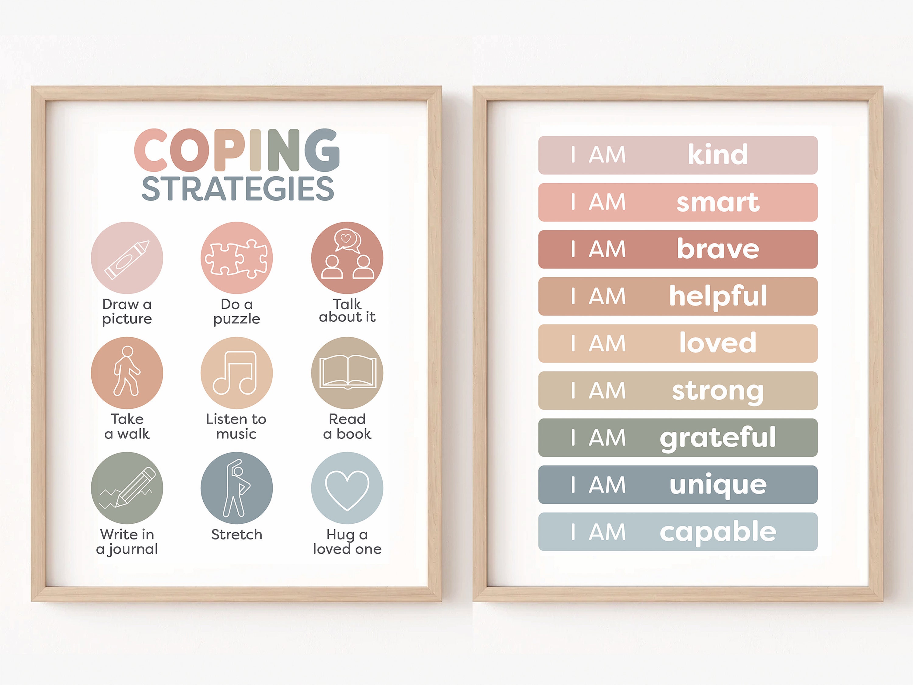 Calming Corner Posters Feelings Chart Playroom Decor Emotional ...