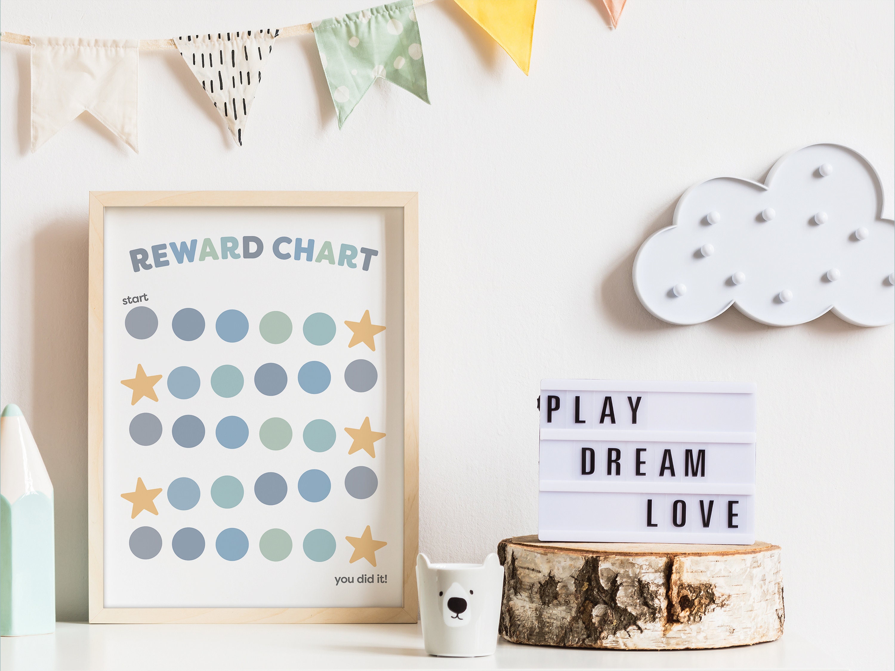 Reward Sticker Chart Printable Sticker Chart Toddler Reward Chart Kids ...