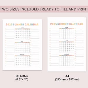 Kids Summer Calendar Summer Bucket List Printable Summer Kids ...