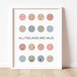 Your Feelings Are Valid Poster for Kids All Feelings Are Ok Feelings ...