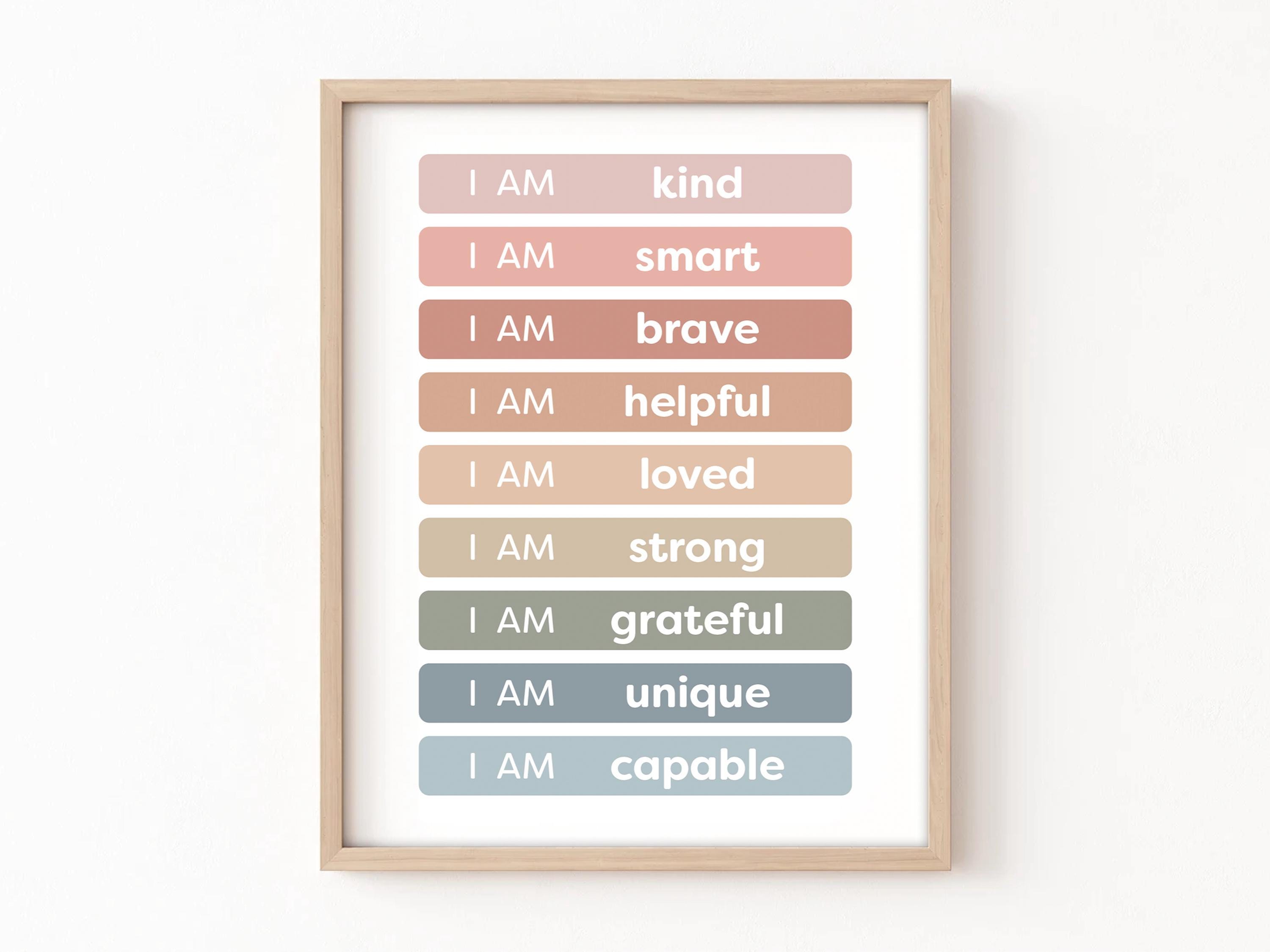 Affirmations Posters Positive Affirmations Wall Art Kids Affirmations ...