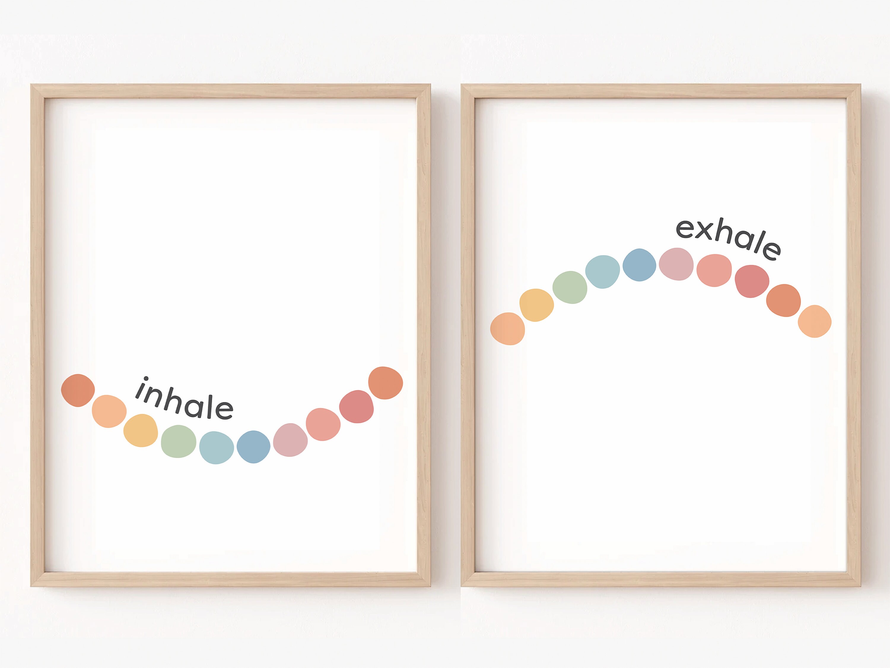 Inhale Exhale Prints Set Mindfulness Poster Calm Corner Calm Down ...