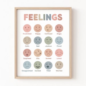 Calm Corner Sign Feelings Chart Toddler Feelings Poster Emotions Chart ...