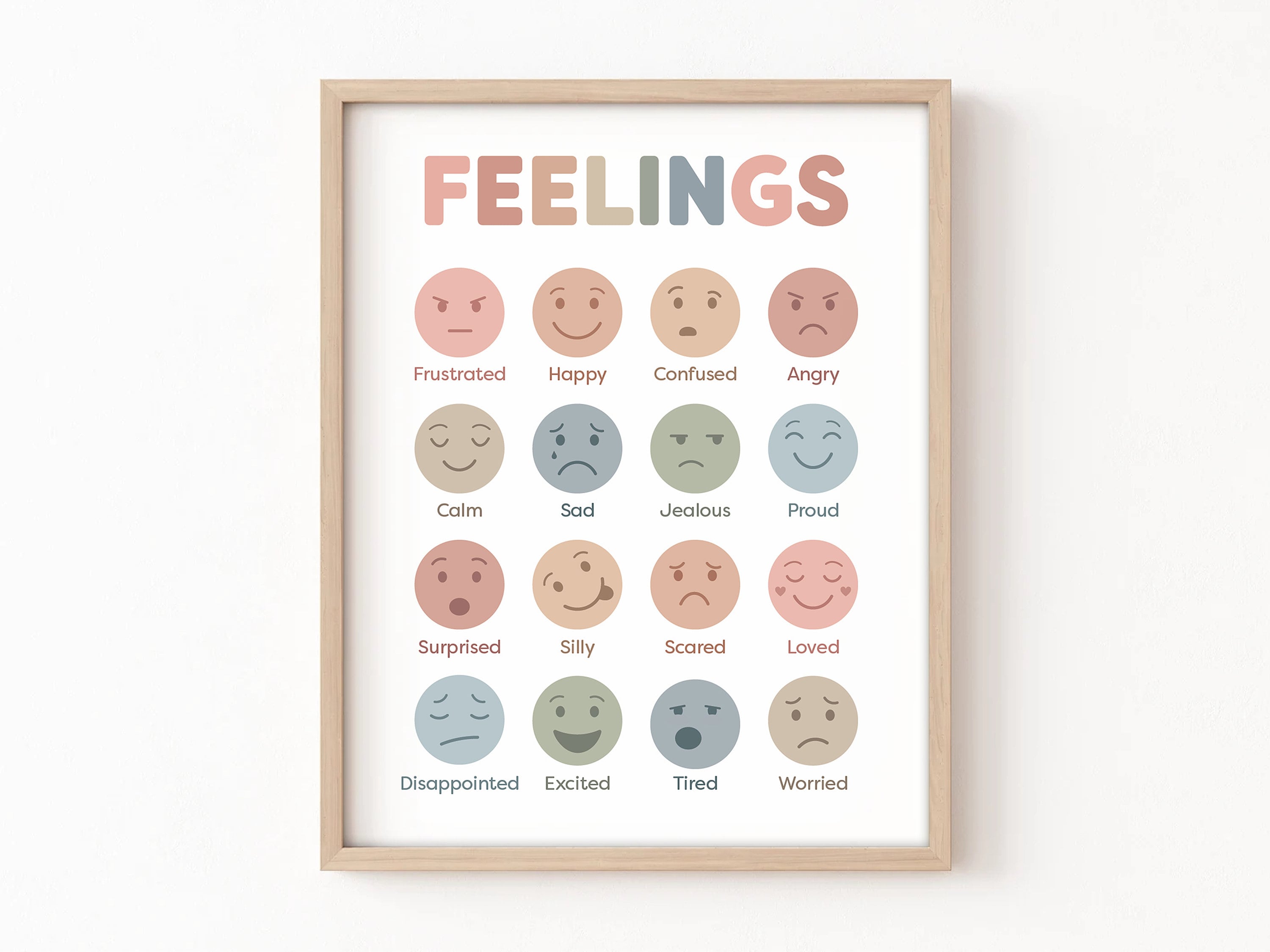 Calm Corner Sign Feelings Chart Toddler Feelings Poster Emotions Chart ...