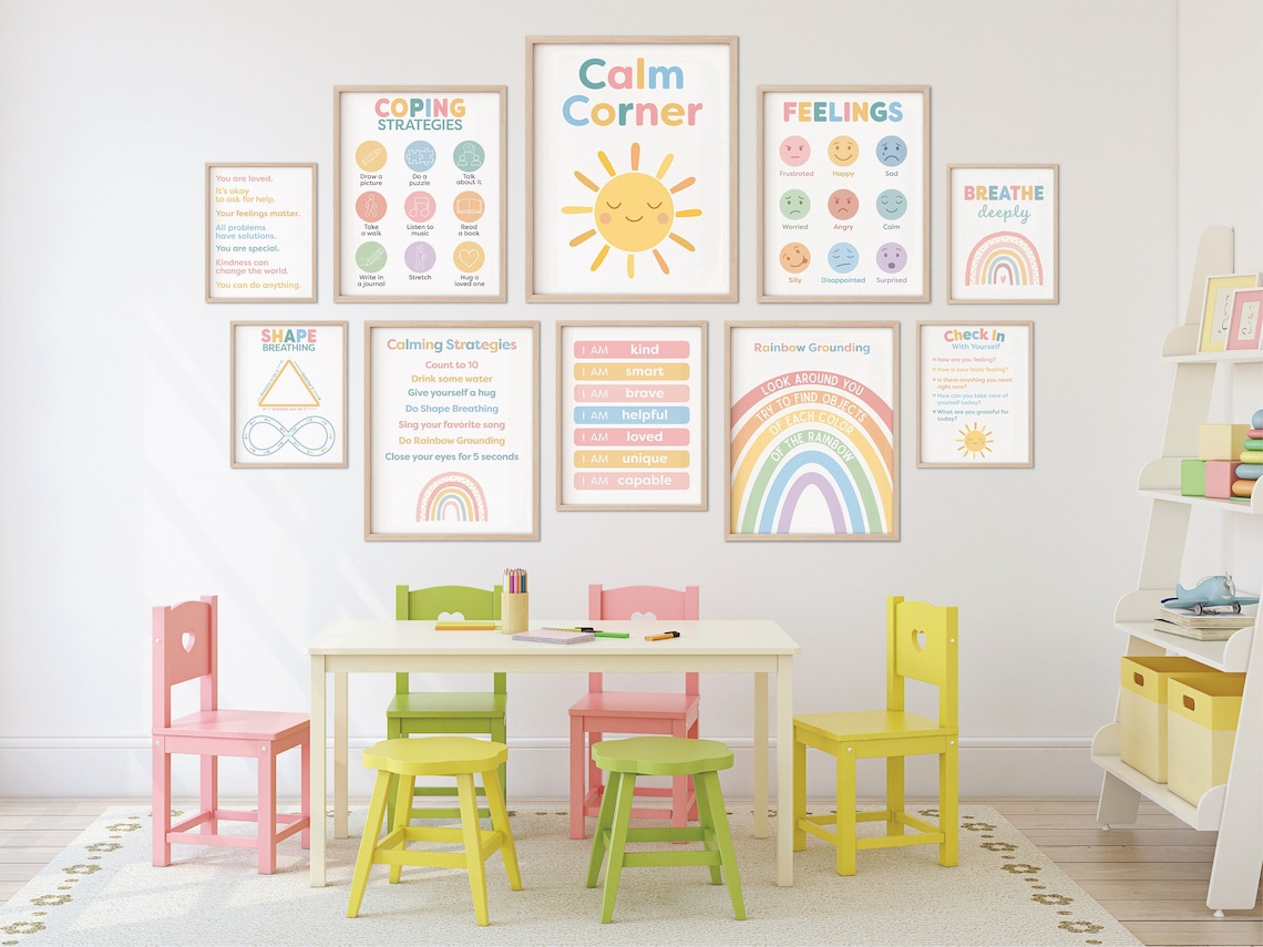 Calm Down Corner Posters SEL Emotions Poster Calm Down Corner - Etsy