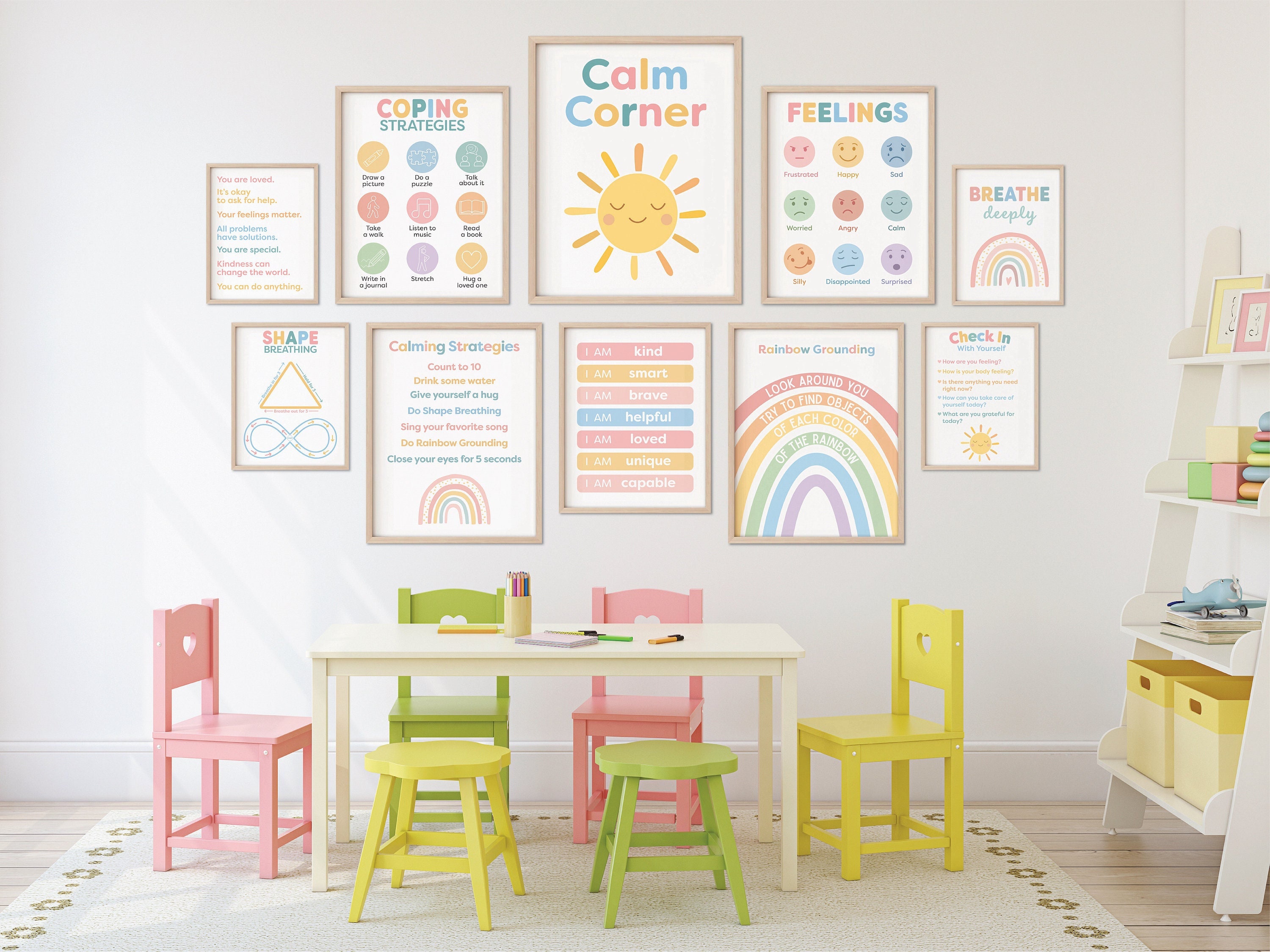 Calm Down Corner Posters SEL Emotions Poster Calm Down Corner - Etsy