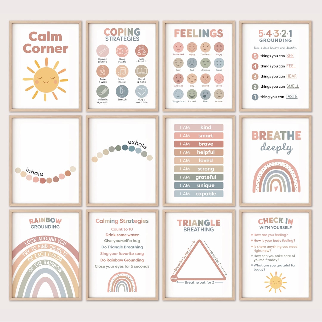 Calming Corner Posters | Printable Calm Down Corner Set, Feelings ...