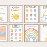 Zones of Regulation Posters Feelings Chart Coping Skills Poster Teacher ...