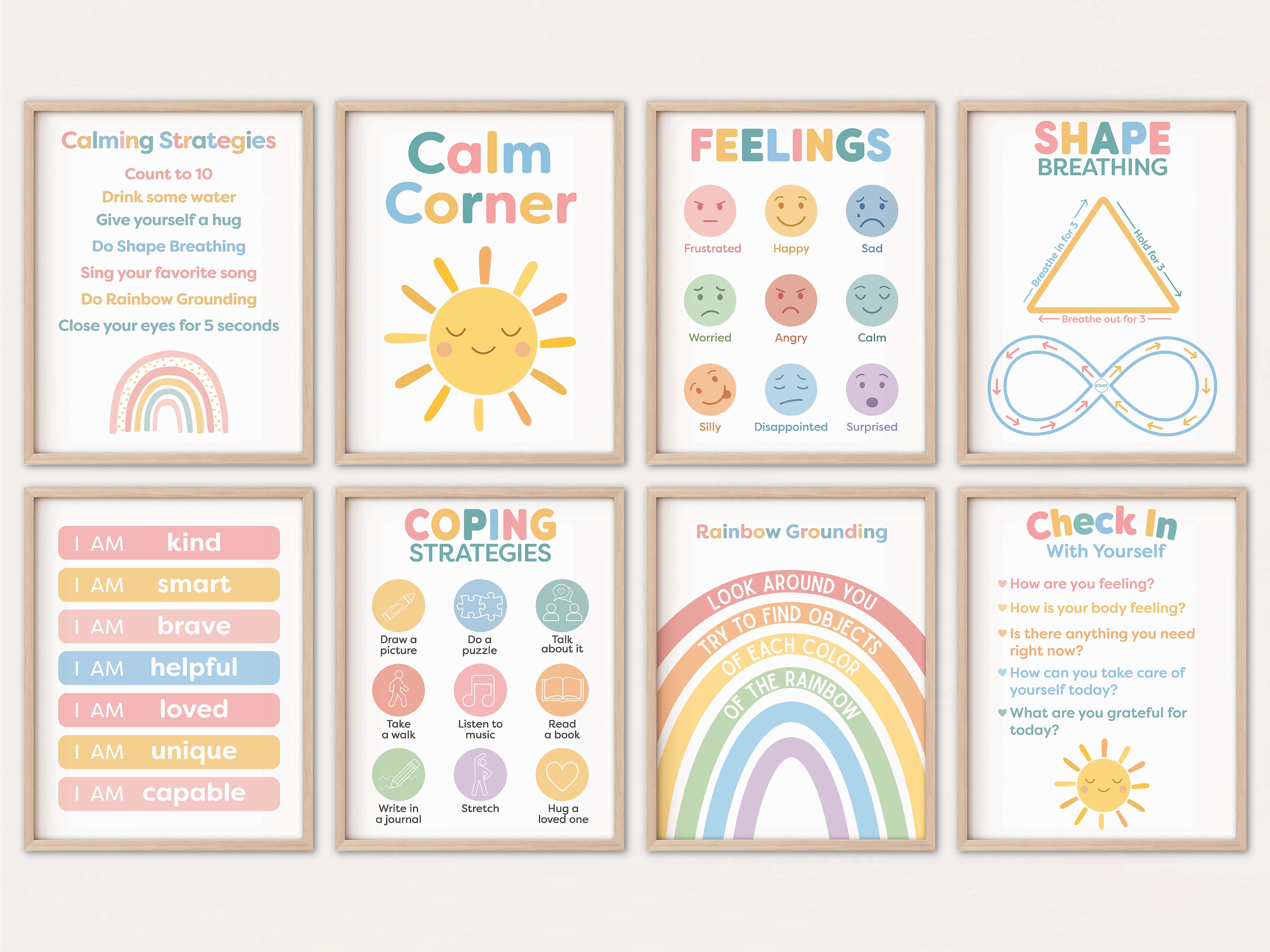 Calm Down Corner Posters SEL Emotions Poster Calm Down Corner - Etsy