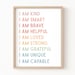 Rainbow Affirmations Wall Art Printable Positive Affirmations Poster ...