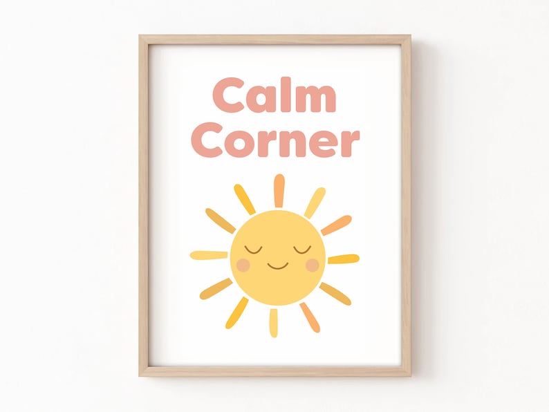 Calm Corner Sign Classroom Decor Mindfulness Printable Wall Art Calming ...