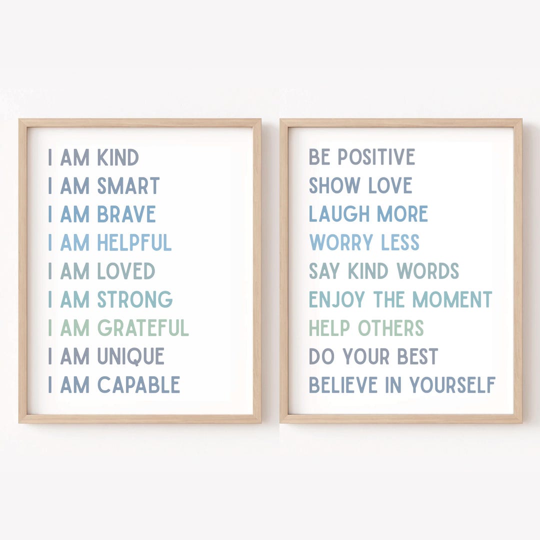 Positive Affirmations Posters Boys Affirmations Words of Wisdom for ...