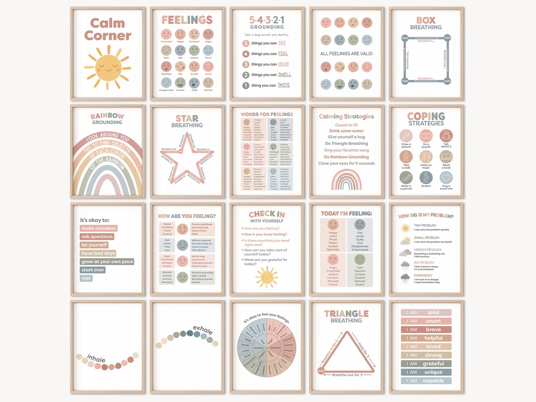 Calming Corner Posters Classroom Posters Calm Corner Feelings Wheel ...