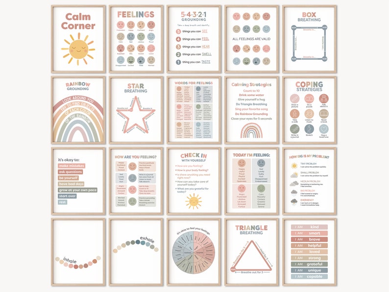 Calming Corner Posters Classroom Posters Calm Corner Feelings Wheel ...