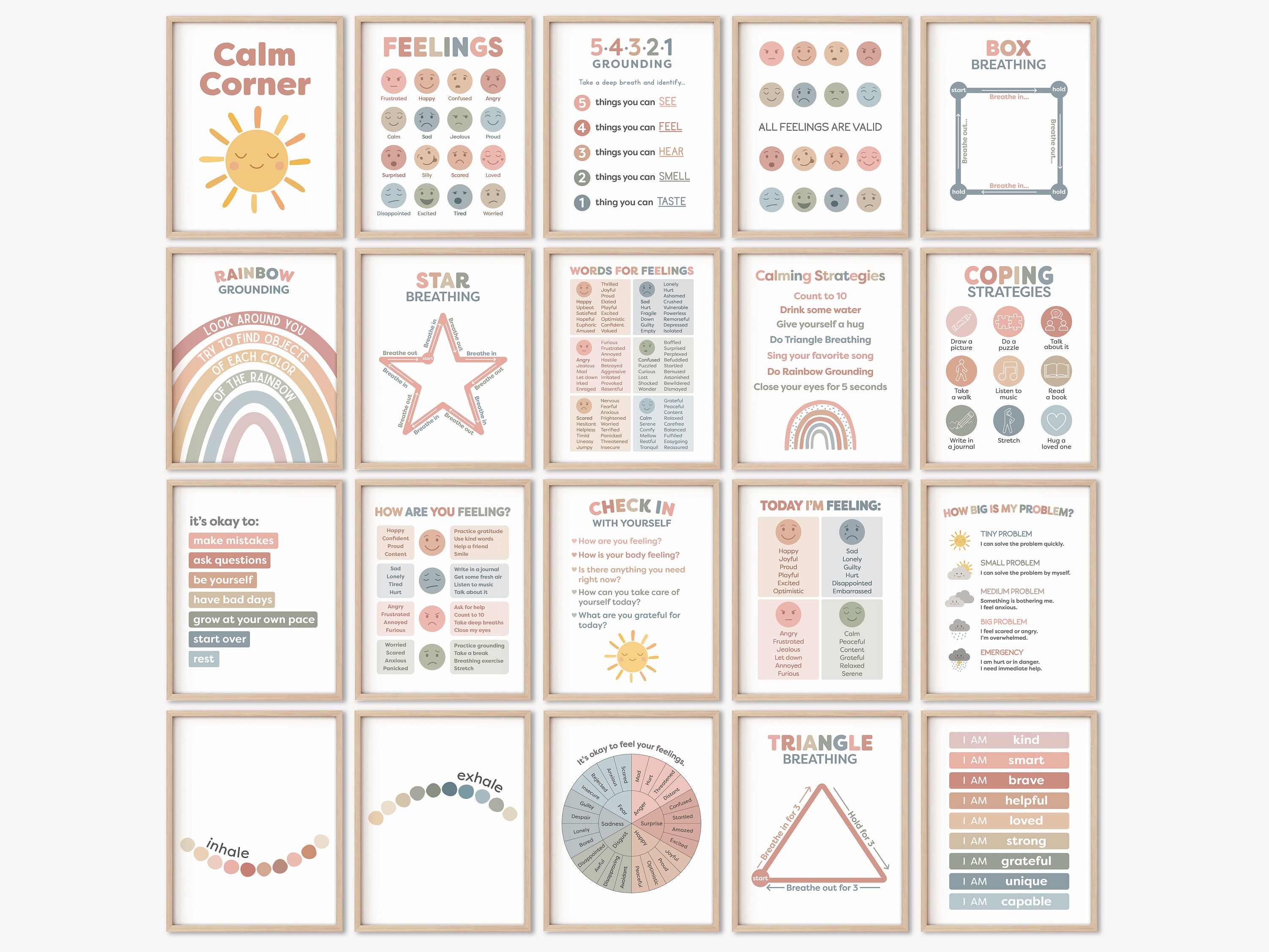 Calming Corner Posters Classroom Posters Calm Corner Feelings Wheel ...