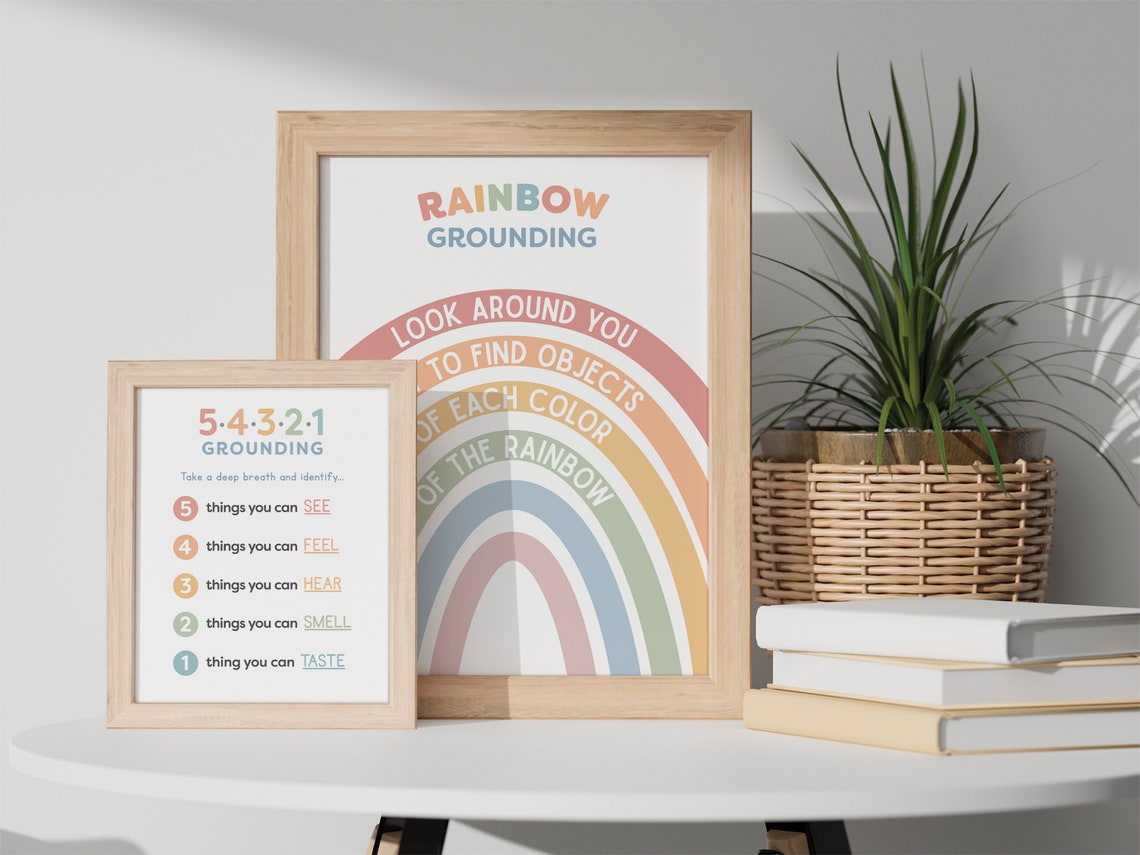 54321 Grounding Technique Poster Rainbow Grounding Printable - Etsy