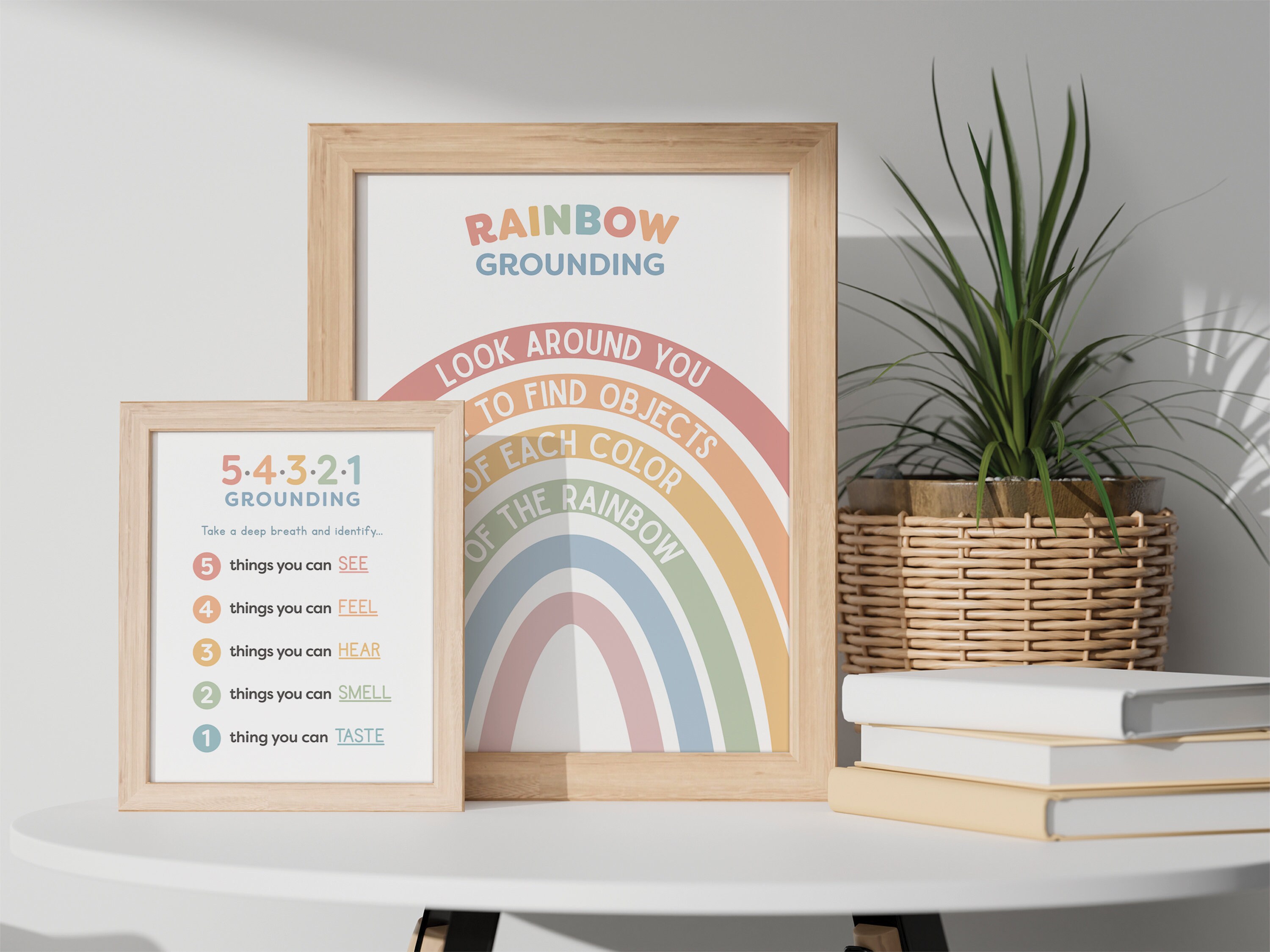 54321 Grounding Technique Poster Rainbow Grounding Printable - Etsy