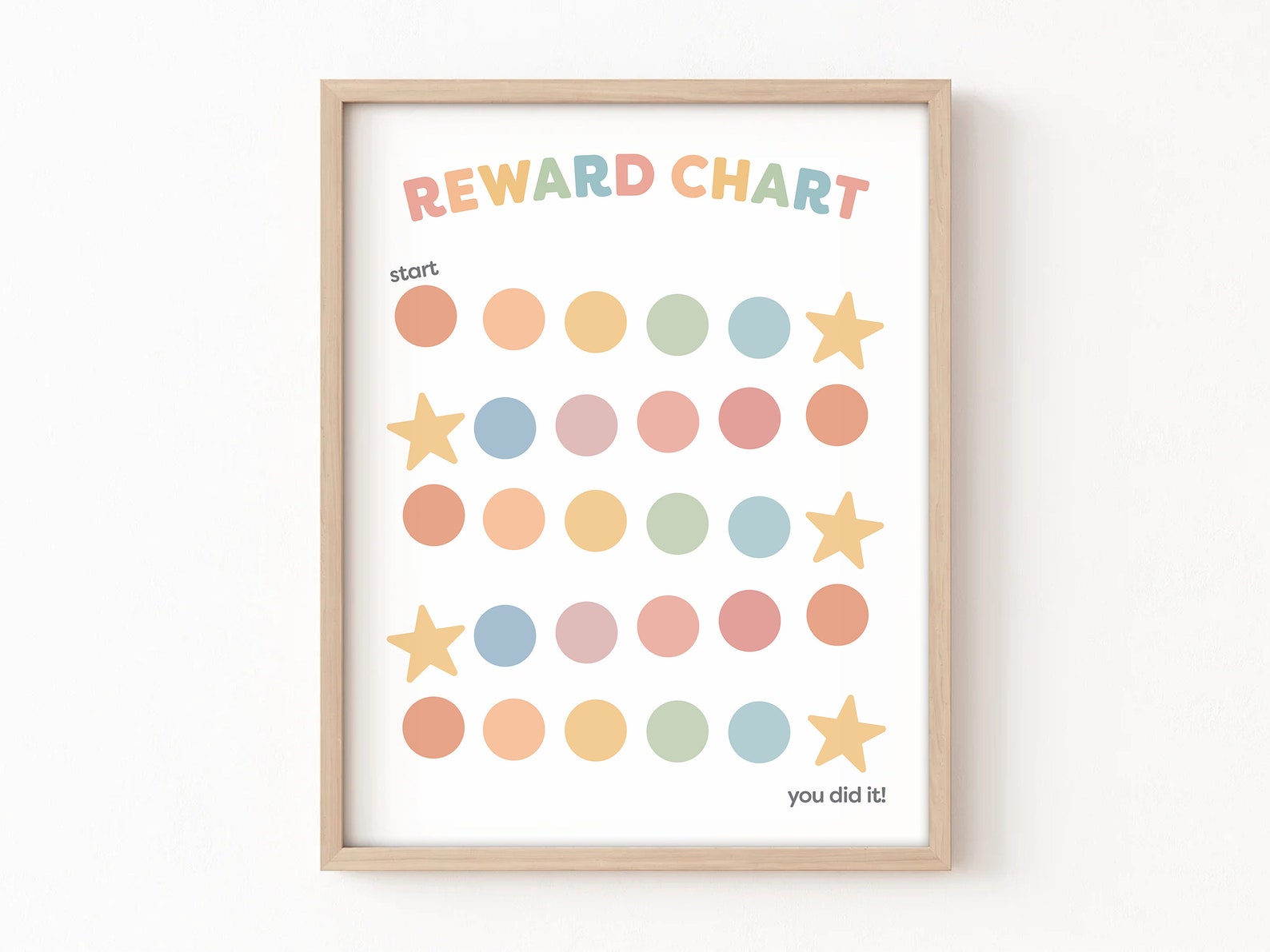 Reward Sticker Chart Printable Sticker Chart Toddler Reward Chart Kids ...