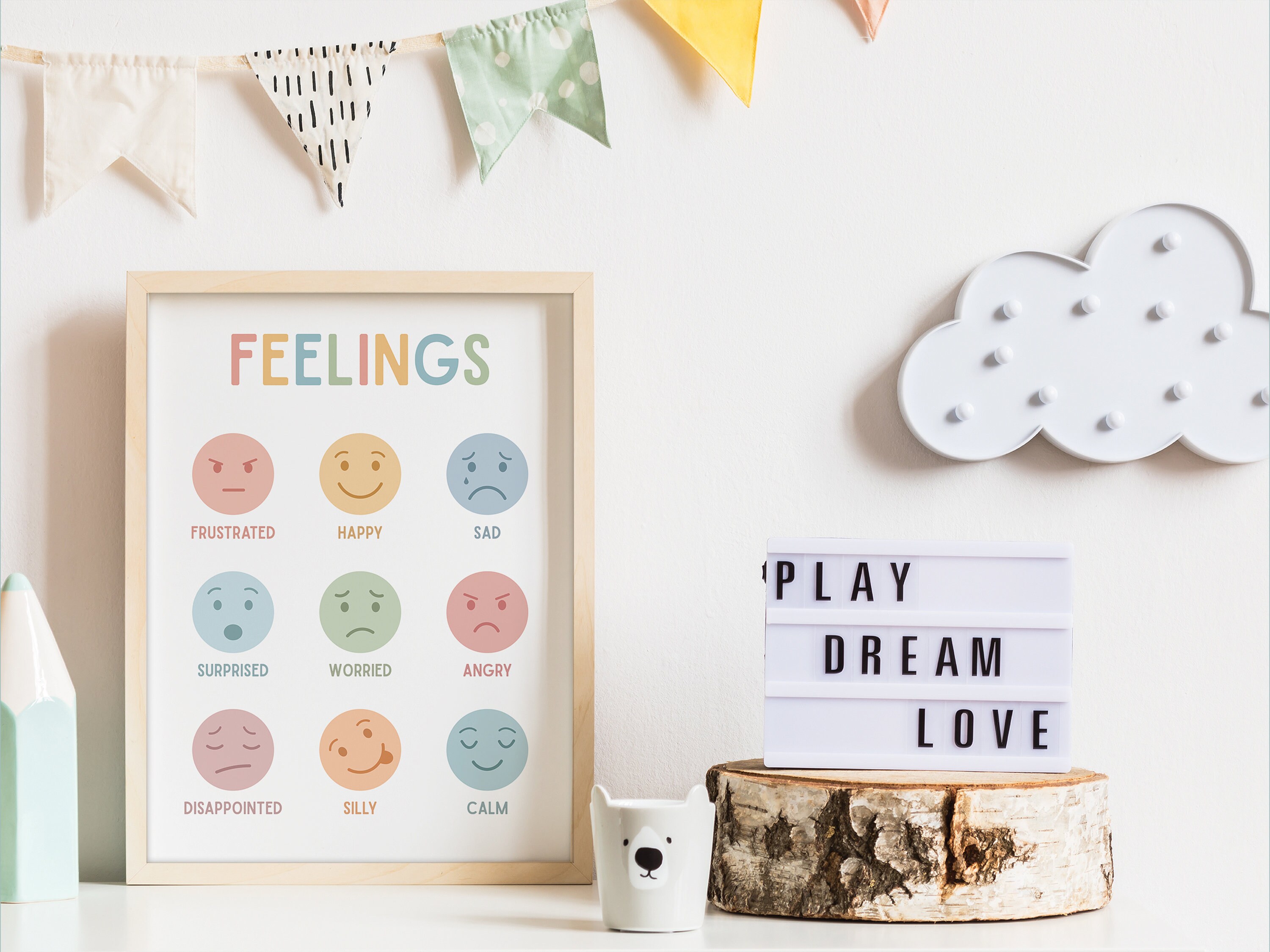 Cartel de emociones Gráfico de sentimientos de niños Cartel de ...