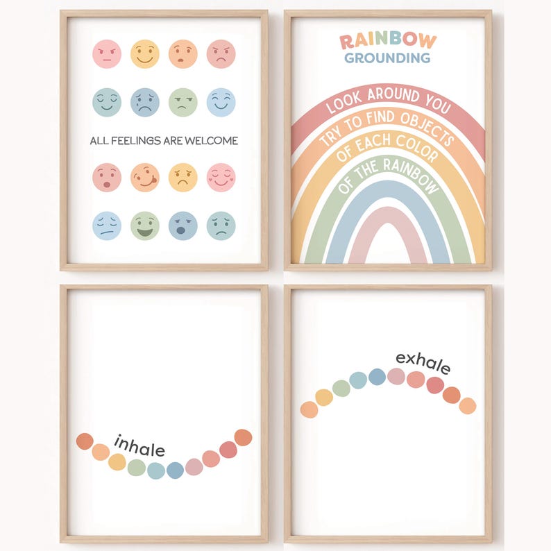 Rainbow Bright Classroom Posters | Printable, Elementary, Feelings ...