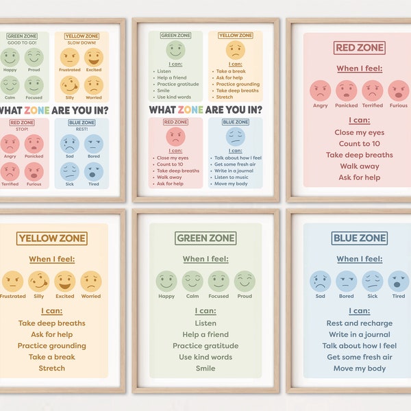 Printable Zone of Regulation - Etsy