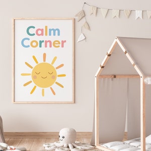 Calm Corner Sign Classroom Decor Mindfulness Printable Wall Art Calming ...