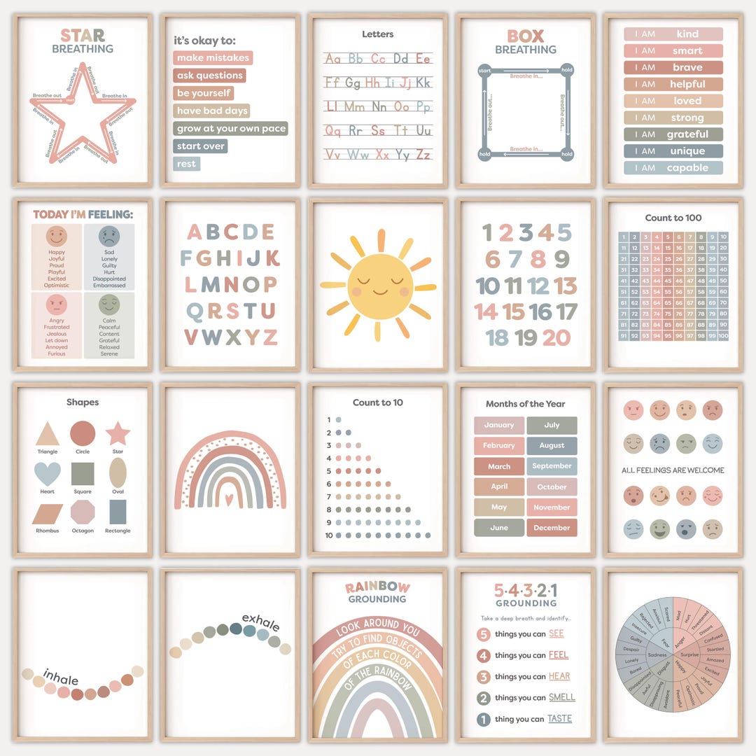 Boho Classroom Posters | Boho Neutral Modern Educational Posters ...