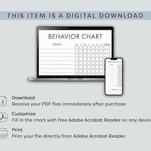 Behavior Chart for Teens Behavior Reward Chart Editable Behavior Chart ...