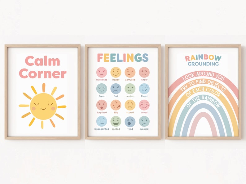 Calm Down Corner Visuals Calming Corner Classroom Posters Kids Room ...