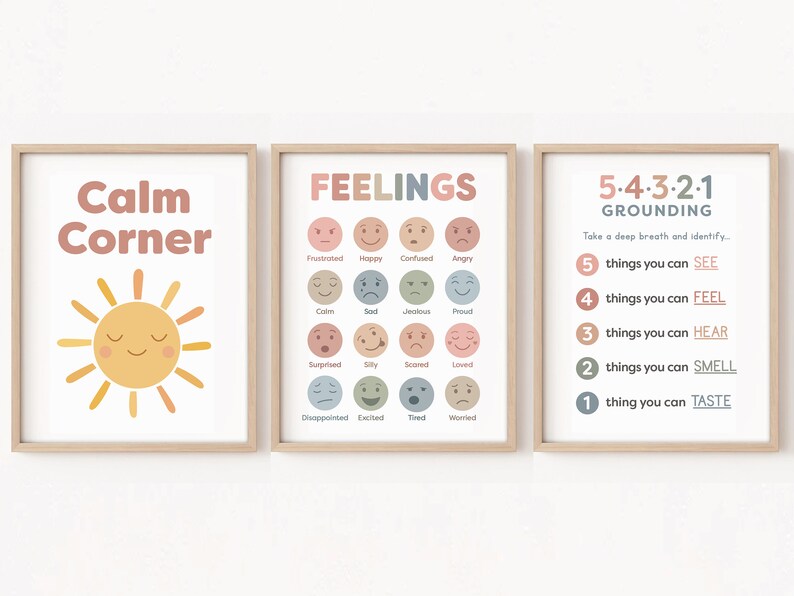 Calming Corner Posters Classroom Posters Calm Corner Feelings Wheel ...